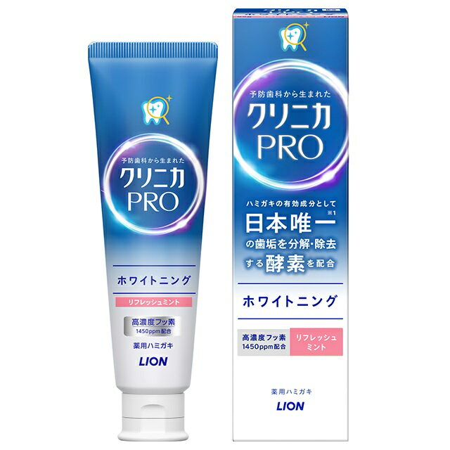 【商品特徴】 酵素が歯垢を分解・除去し、ツルツルな歯へ 「ポリアクリル酸Na（清掃助剤）」配合で、歯の根元の蓄積黄ばみ※2まで浮かせてブラッシングで除去し、白い歯へ※3 ムシ歯を防ぐ。高濃度フッ素（1450ppm）配合※4。フッ素が歯の根元...