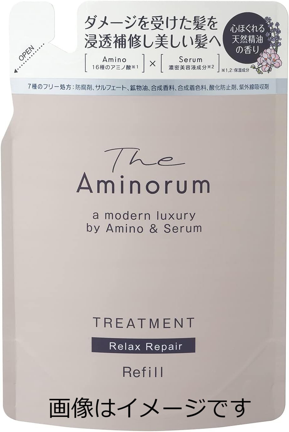 製品特長 ●ラベンダー＆ゼラニウム（ニオイテンジクアオイ油）を基調とした心ほぐれる天然精油の香り　 ●16種のアミノ酸（保湿成分）　×　濃密美容液成分（保湿成分）　 ●ダメージによるパサつきやうねり髪を浸透補修、美しい髪へ　 ●7種のフリー...