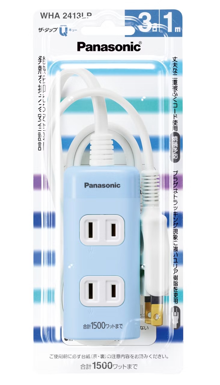 商品説明 ●柔らかなスクエア形状の上質なデザインと洗練されたカラーのタップです。 ●熱に強く、丈夫な根元部分とコードを採用しています。 【仕様】 ●コンセント数：3個口 ●コード長さ(m)：1 ●定格電圧(V)：AC125V・15A・最大1...