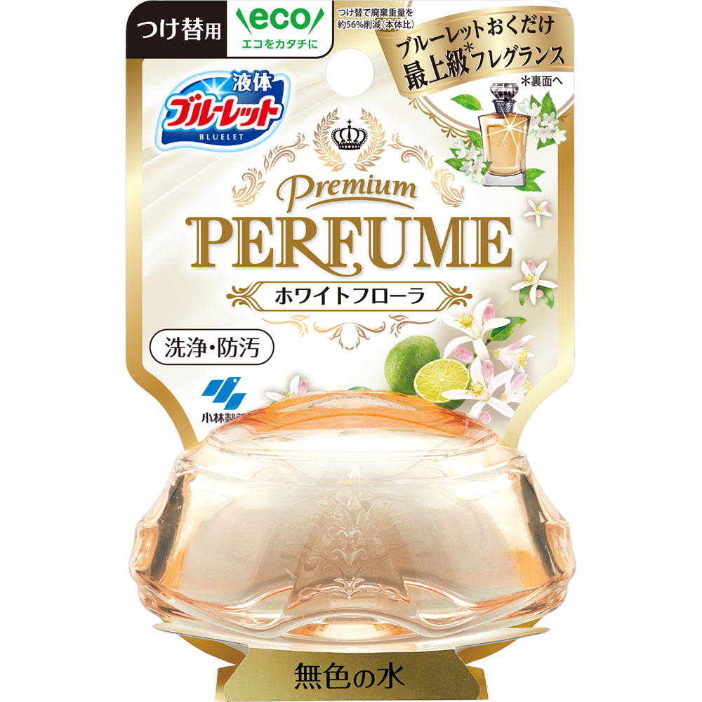 製品の特徴 ●きらめくクリスタルボトルと、香水調フレグランスでトイレを華やかな空間にしてくれる、トイレ用洗浄防汚剤です。 ●濃厚なエッセンシャルオイルで甘く華やかな香りが広がります。 ●透明感あるクリスタル調ボトルです。 ●洗浄・防汚成分の...