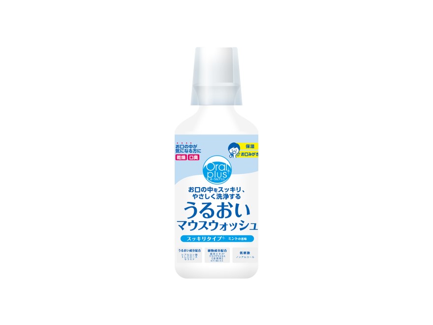 製品の特徴 ●乾燥しがちなお口の中にうるおいを与えながらやさしく洗浄する低刺激タイプのマウスウォッシュです。 ●ほのかなミントの香りがお口の中を爽快にします。 ●保湿成分（ヒアルロン酸・トレハロース・セラミド）配合、ノンアルコール。 ※パッ...