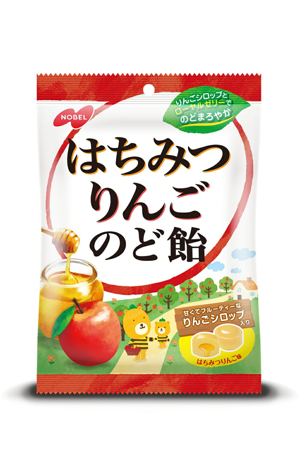 製品の特徴 ●パッケージデザインをCMや特設サイトと連動。 ●商品特性に合わせたナチュラルな世界観で、味がより伝わるような表現も追加してリニューアルしました！ ●やさしいリンゴの香りと、はちみつの甘さが、のどをうるおしてくれます。 ※パッケ...
