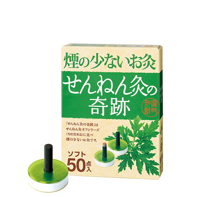 【商品特長】 ●火をつかうお灸オフシリーズ ●よもぎを炭化することで、「せんねん灸オフシリーズ」（セネファ株式会社従来品）に比べ煙の少ないお灸です。 しかも、温める時間(燃焼時間)が長くなりました。 「せんねん灸の奇跡」シリーズの中で一番温...