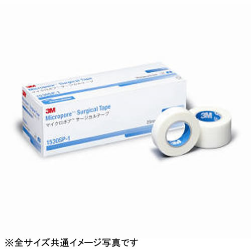 ●通気性にすぐれた、低アレルギー性テープです。用途も広く、ポピュラーな製品です。 （基材：レーヨン不織布） ●品番：1530SP-1 ●サイズ：25.0mm×9.1m ●入数：6巻 メーカー：3M