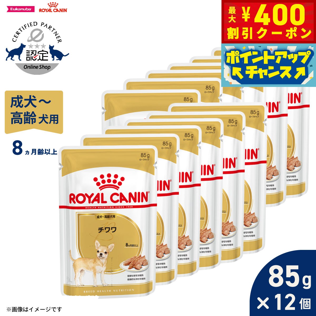 香り広がる美味しいローフと、チワワに最適な栄養バランスで、美味しく犬種ケアができるチワワ専用ウェットフード。柔らかいローフタイプなので、ドライを食べるのが難しくなった高齢犬にもおすすめです。独自のバランスで配合された栄養素がチワワの健康な皮...