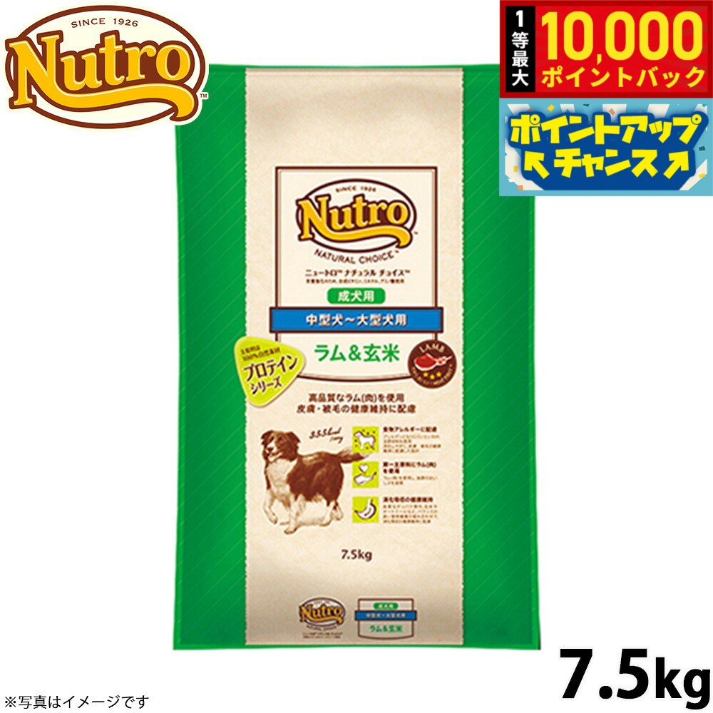 商品名ナチュラルチョイス ドッグフード ラム＆玄米 中型犬〜大型犬 成犬用ブランドナチュラルチョイス原材料ラム（肉）、ラムミール、粗挽き米、米糠、エンドウマメ、ヒヨコマメ、玄米、オートミール、エンドウタンパク、タンパク加水分解物、鶏脂*、ひ...