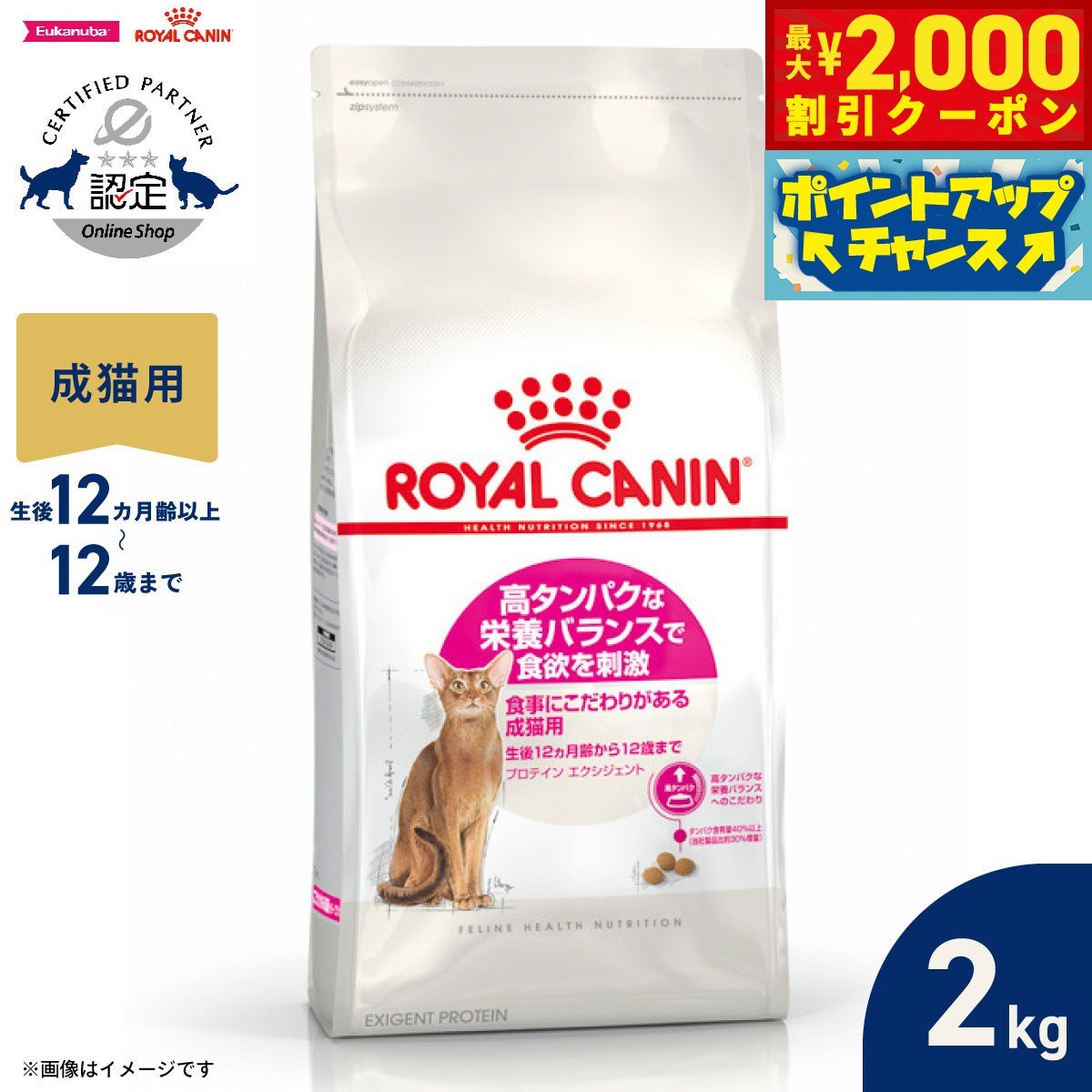高タンパクな栄養バランスで、食欲を刺激する食事です。食事にこだわりのある猫のなかには、食後の栄養成分の知覚によって最も満足を得る傾向の猫がおり、そのような傾向の猫は高タンパクな栄養バランスを好みます。『プロテイン エクシジェント』は、そのよ...