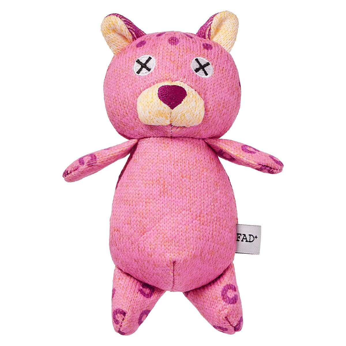 ×の目と厚めの生地で大人気のプラッシュトイにカラフルなサファリシリーズが仲間入り。キューキュー鳴るスクイーカー入りで、噛んだり振り回したり、厚めの織生地で遊びが長持ちするドッグトイです。鉛を含む重金属8元素の溶出試験（EN71 Part3）...