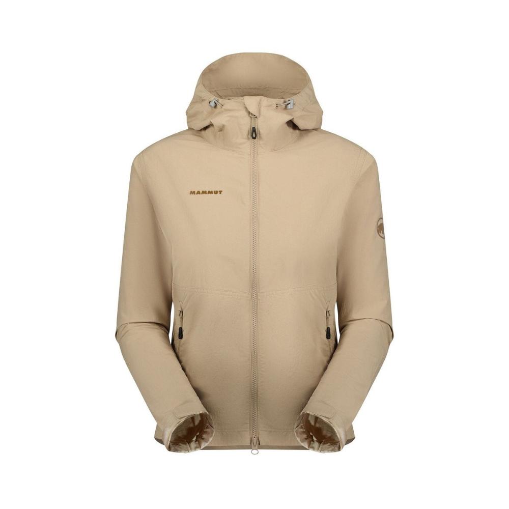 ☆メーカー品番：1012-00401_7517☆カラー：7517（savannah）ハイキングなどのアクティブなシーンはもちろん、タウンユースにも取り入れることのできるフーデッドジャケットです。胸もとのMAMMUTロゴと左袖のマンモスロゴを...