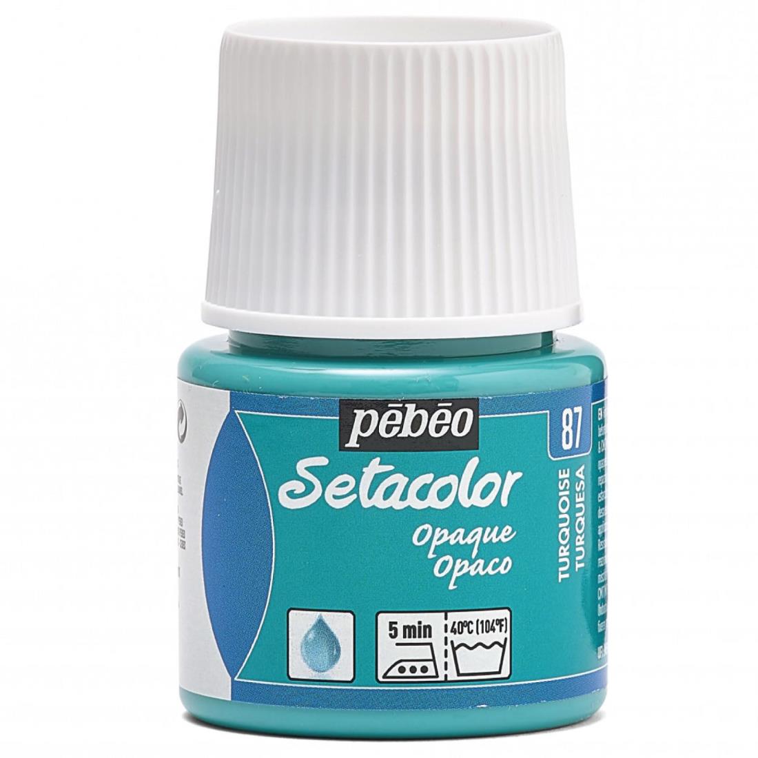 サイズ：45ml◆商品名：ぺべオ(Pebeo) 布用絵具 濃色生地にも描ける セタカラー不透明色45ml ターコイズ 87対象年齢 :12才以上説明 手描きやステンシルに適した布用水性アクリル絵具です。アイロン定着後は洗濯、ドライクリーニン...