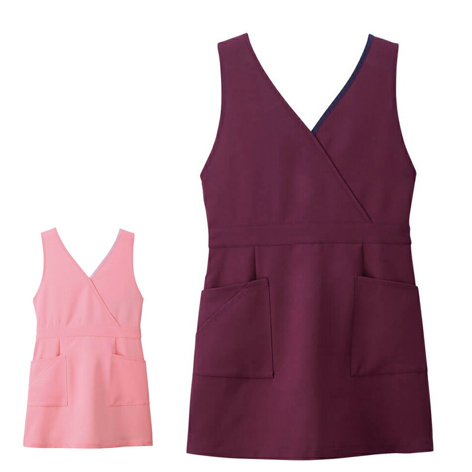 おすすめカテゴリ (1907)かわいさ満点！ワンピ風シルエット配色がおしゃれなミドル丈エプロンワンピ風のシルエットと襟元の配色が可愛い♪肩ひもが落ちにくいH型の優秀エプロンです。ひもが落ちにくいH型エプロン。快適さらりタッチ生地を使用。バッ...