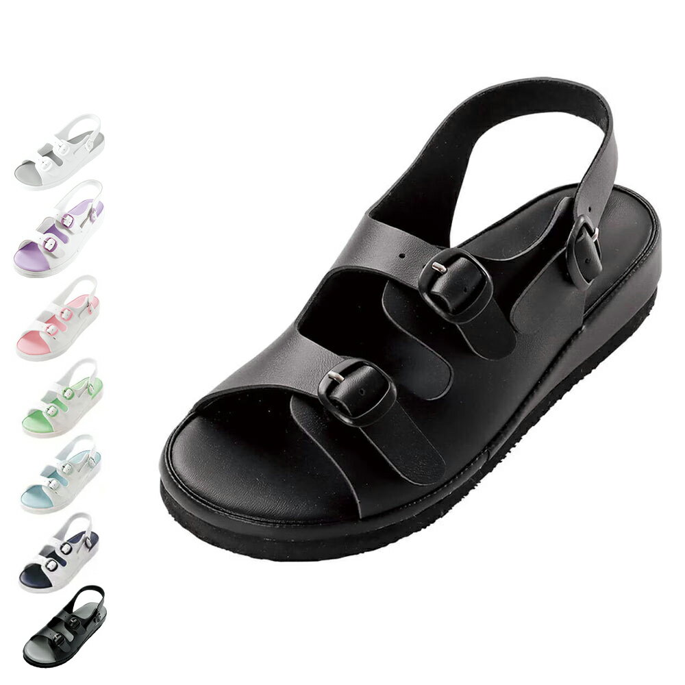 おすすめカテゴリ (v87_2408)人気の衝撃吸収ワイドナースサンダルを改良! やわらかインソールが足裏にやさしくフィットするワイドサンダル ソフトな立体カップインソールが足裏を包み、やわらかな合皮＋フェルトのベルトで甲高調整もできる長年...