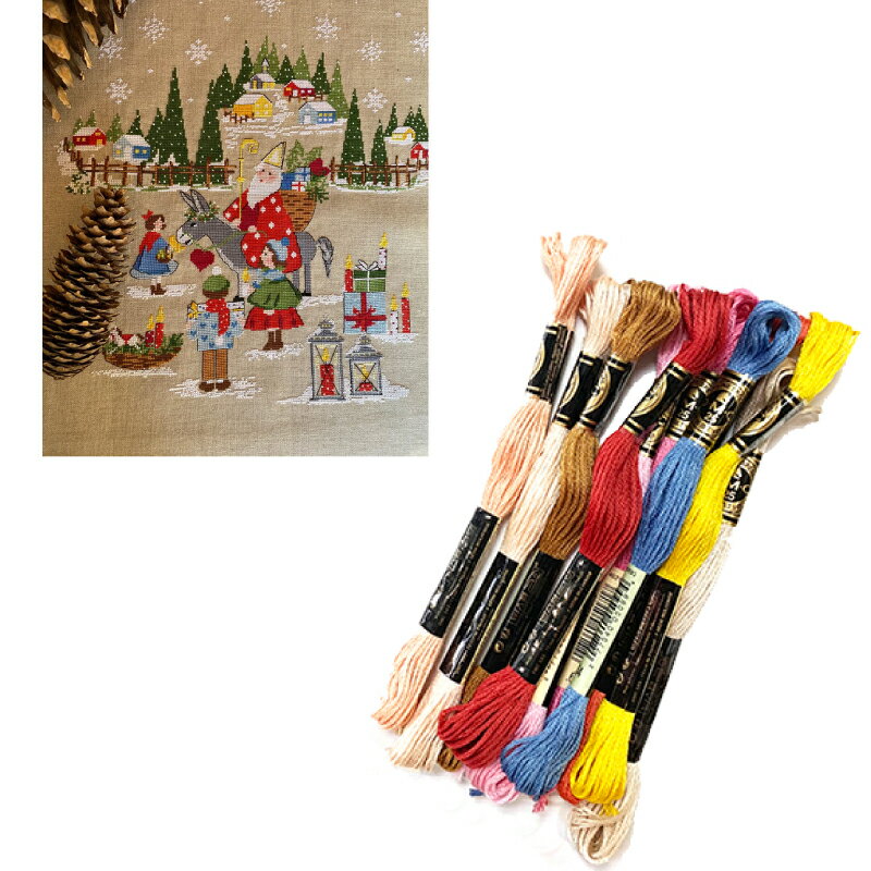 刺繍糸は、クロスステッチ図案 "Saint Nicholas"(聖ニコラス)用の刺繍糸セットとなります セット価格は本数分のお値段です。(税抜価格×本数＋消費税) ・糸番号詳細に BlancとB5200と掲載がありますが、こちらはお客様のお...