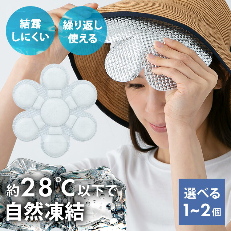 PCM素材使用　28℃以下で自然に凍る アルミシートがついて持続時間1.5倍！(※) 帽子の中をクールダウン！アルミシートが太陽からの熱をシャットアウト！ 通勤・通学、ヘルメット、部活、ガーデニング ■種類 単品・2個セット 最強翌日配送対...