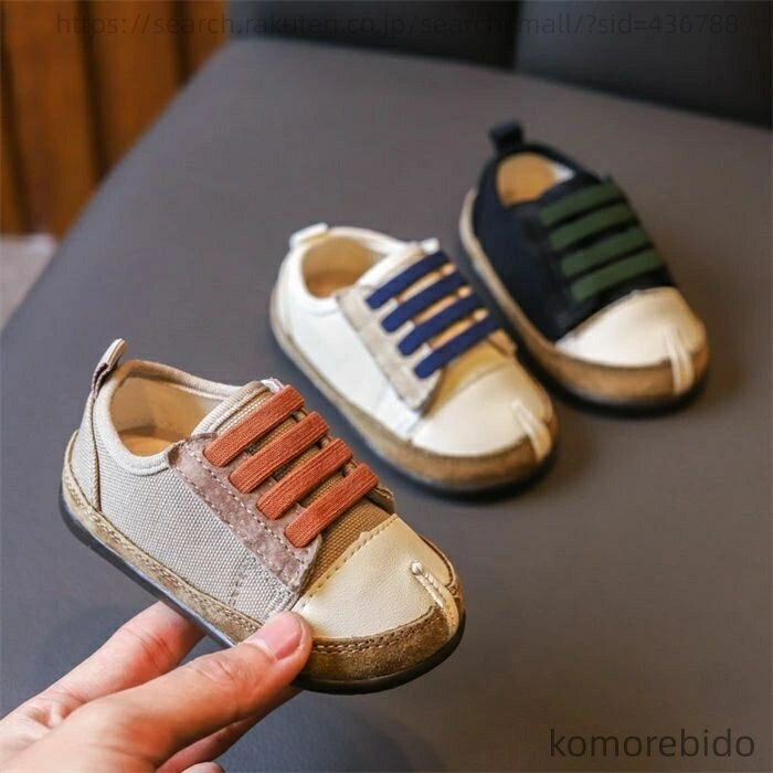 子供靴 ベビー ズック靴 女の子 男の子 スニーカー キッズ スリッポン 子供シューズ 3色 可愛い 歩きやすい ゆったり 通園通学 幼稚園 小学生 ベージュ カーキ ベージュ ブラック 11.5 12 12.5 13 13.5 14 14...