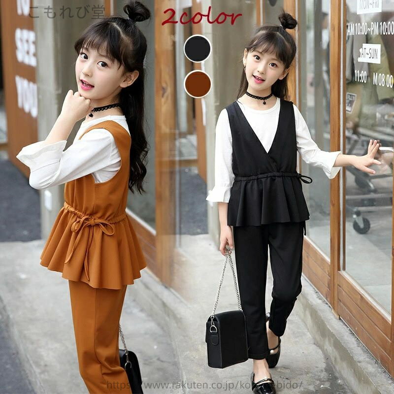 商品説明【素材】ポリエステル その他【生産国】中国【カラー】ブラック カーキ【商品内容】3点セット【サイズ】110 120 130 140 150 160【110】着丈/38 バスト/64 ズボン丈/64(cm）【120】着丈/41 バスト...