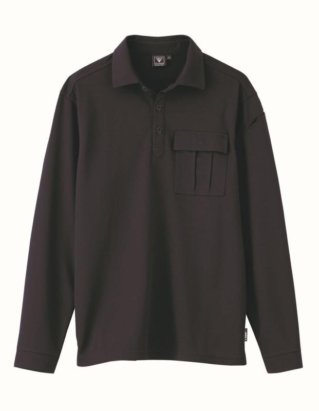 ジーベック(Xebec) 長袖ポロシャツ コン 5L 6041-10-5L色:コンサイズ:5L材質/仕上:本体:ポリエステル60%/ナイロン40%