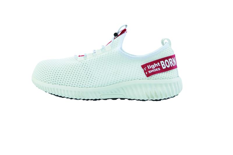 [ジーベック] 安全靴 作業靴 85412 セフティ シューズ メッシュ 通気性 衝撃吸収 軽量 スリップオン ムレ防止 ゴム紐 ホワイト 22.0 cm驚異の通気性と軽量設計