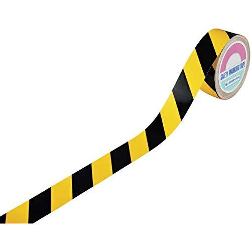 緑十字 ビバスーパーラインテープ 黄／黒（トラ） BSLT502－TR 50mm幅×20m 屋内用 105207●不燃材認定商品●粘着力(mm)：14N／25●引張強度(mm)：(縦)381N／50mm・(横)524N／50●はく離紙付きタイプ