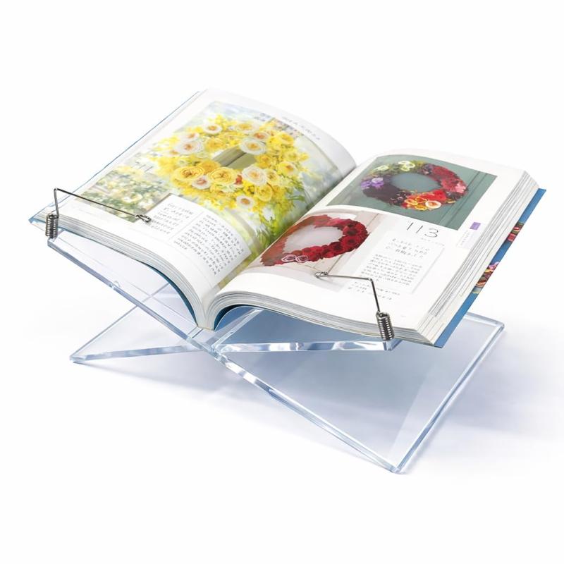 BBEST アクリル ブックスタンド クリア 透明 卓上 倒れない 展示 見開き 読書台 ディスプレイスタンド 聖書 本立て 譜面台 書見台 おしゃれ シンプル 文房具 事務用品 書類整理 BS-CL✨【クリアなブックスタンド】透明感のある...