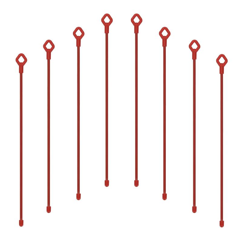 PATIKIL ラバーツイス トタイ、12インチシリコン再利用可能なツイス トタイ、重い負荷に耐える、8個、赤長さ：12インチ、直径：5mm/0.2インチ、素材：シリコン、色：赤、パッケージリスト：8個 x ツイス トタイ利点：ツイス トタ...