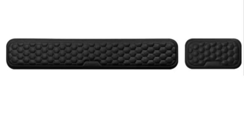 リストレスト キーボード 手首置き パームレスト 低反発 クッション タイピング コンピュータ オフィス 仕事 家庭 ゲーム用 人間工学デザイン ブラック【よりソフトで快適】リストレストはユニークなパターンを持ち、柔らかさと美しさを兼ね備え...