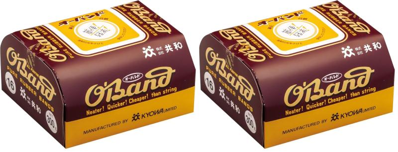 輪ゴム 【 オーバンド 300g箱 】 #16 アメ色 共和 GGA-709 一般的なサイズのワゴム 良質な天然ゴム