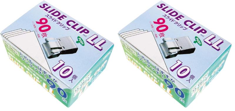 【TOHKIN】 スライドクリップ SC-LL10S LLサイズ シルバー 10個入 書類整理 90枚用