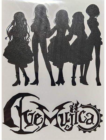 Avemujica/L/黒/転写ステッカー台紙サイズ【約200×150mm】