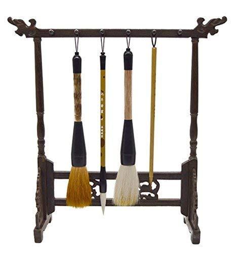 shozan 毛筆 掛け 筆 スタンド 12本 掛け 木製 吊り タイプ 展示毛筆用 筆スタンド 12本掛けサイズ：約35cm×約36cm×約11cm　重量 ： 254g素材：木製　絵筆 、ネックレスなどアクセサリーにもいかがでしょうか。簡...