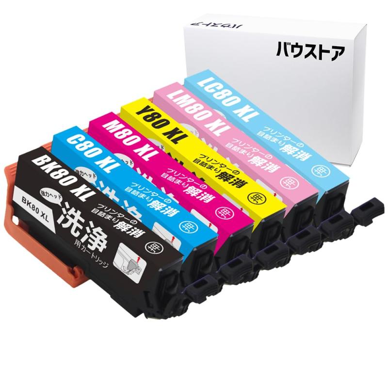 バウストア EPSON IC6CL80 用 洗浄 クリーニング カートリッジ インク目詰まり・カスレ解消EPSON IC6CL80L 対応の洗浄カートリッジになります。 カートリッジ内部にはクリーニング専用の液体が充填されており、「目詰まり...