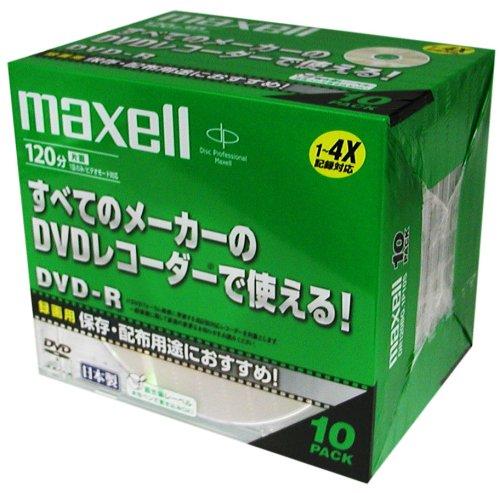 maxell DVD-R 録画用 120分 4倍速 シルバーレーベル 10mmケース 10枚 DR120BG.1P10S入数：10著作権保護：非対応規格：DVDメディア-R / 容量(GB)：4種類：AV用 / 記録面：片面1層 / 4倍速...