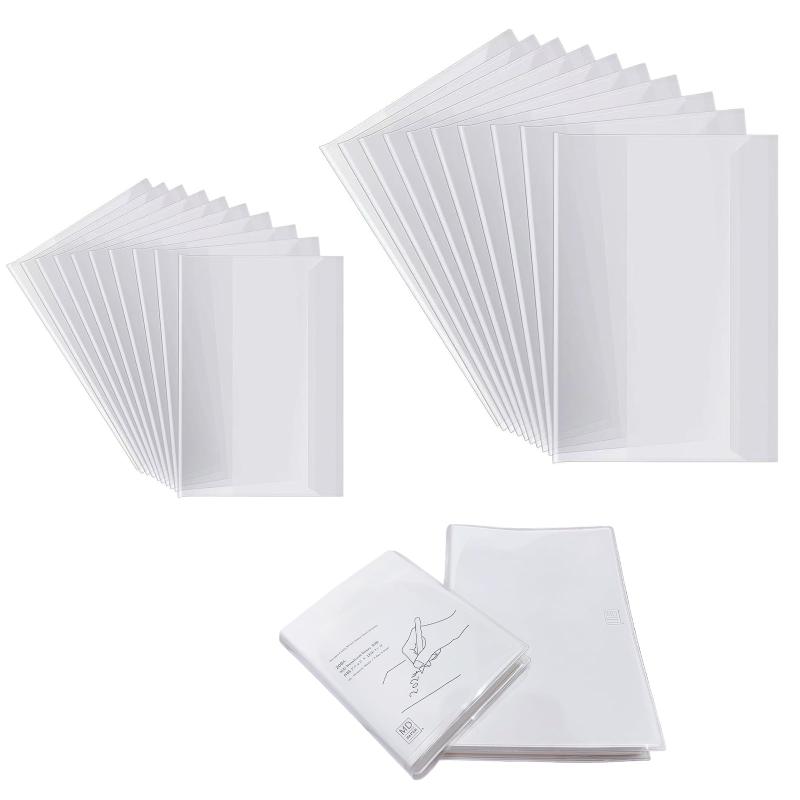 yowodana 透明ブックカバー A4 16K【新書版/20枚入れ】教科書カバー クリアブックカバー PP素材 厚口タイプ 汚れ防止 防水 防塵 耐摩耗性 柔らかい ノート 教科書用✅【お買い得セット】A4サイズ（約300mm×210mm...