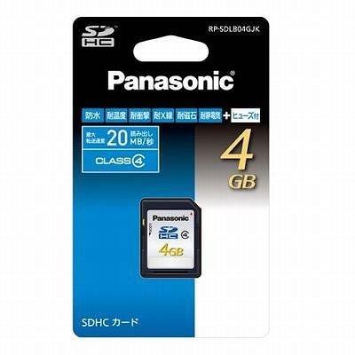 パナソニック 4GB SDHCメモリーカード CLASS4 RP-SDLB04GJK規格:SDHCスピードクラス:Class4UHSスピードクラス:非対応