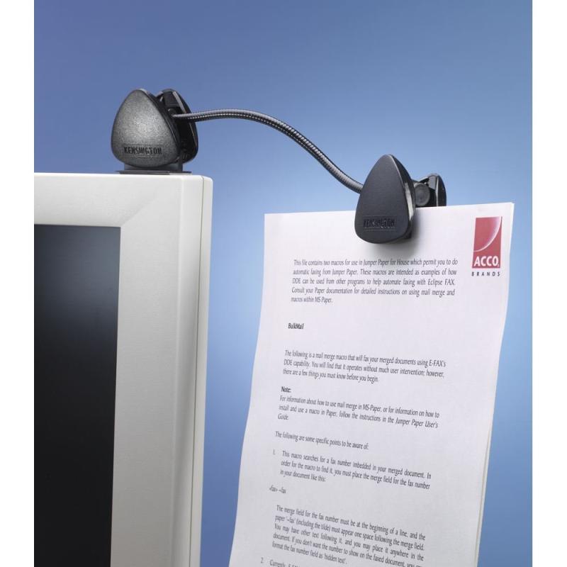 Kensington FlexClip Copyholder - Copy holder - black Ref: 62081 [並行輸入品]保留 – 文字マウント – クリップ材料 – プラスチックシート_容量 – 20