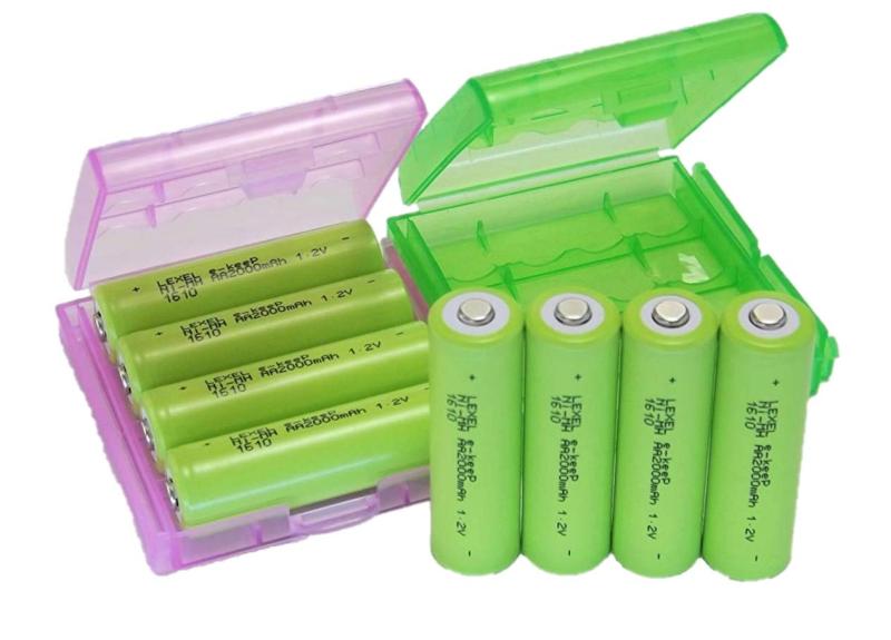 LEXEL 充電式ニッケル水素電池 単3形 8本パック(最小容量1900mAh、約1000回使用可能) ケース付き(色は選べません)低自己放電技術を採用し、国際的な認証を受けている工場で製造された信頼性の高い電池です。充電後1年たっても80...