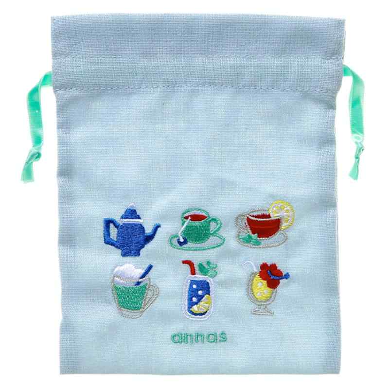学研ステイフル 巾着 annas 刺繍ミニ巾着