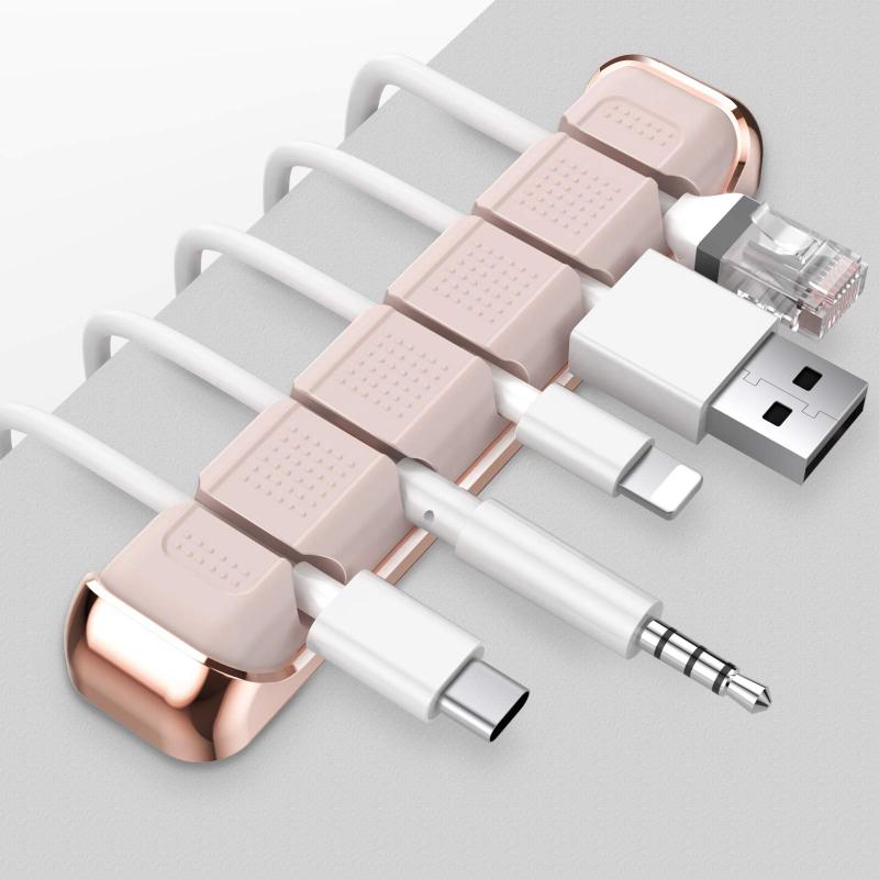 AhaStyle ケーブルクリップ、3個入り ケーブルホルダー ケーブルオーガナイザー デスクトップ整理用自己粘着性ケーブルホルダー USB充電ケーブル収納 ケーブルクリップ…