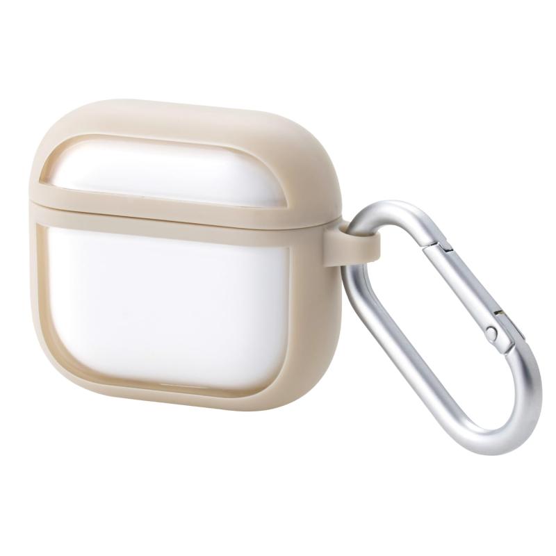 エレコム AirPods 第4世代 アクティブノイズキャンセリング搭載AirPods ケース TOUGH SLIM TPU素材 MagSafe充電対応 カラビナ付 AVA-AP06TSLFC