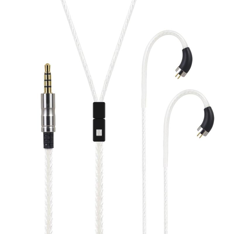 3APLUS plusy35 イヤホンケーブル 3.5mm 銀メッキ 高純度単結晶銅 4芯 長1.2m【4層独立シールド 電磁ノイズを低減】92本の独立導線を4層構造に編み込んだ設計で、スマホの電波干渉や家電ノイズを抑制、地下鉄内でも「チリ...