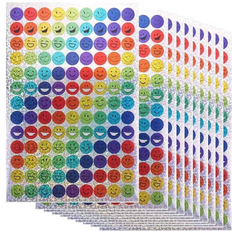 キラキラシール ご褒美ステッカー 11種類 笑顔デザイン カラフル 業務用 宿題 トイトレ お手伝い