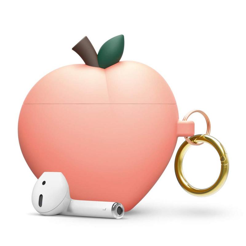 【elago】 AirPods ケース カラビナ リング 付 ファッション シリコン カバー 耐衝撃 傷防止 落下防止 保護 アクセサリー [ Apple AirPods1 / AirPods2 Wireless Charging Case...