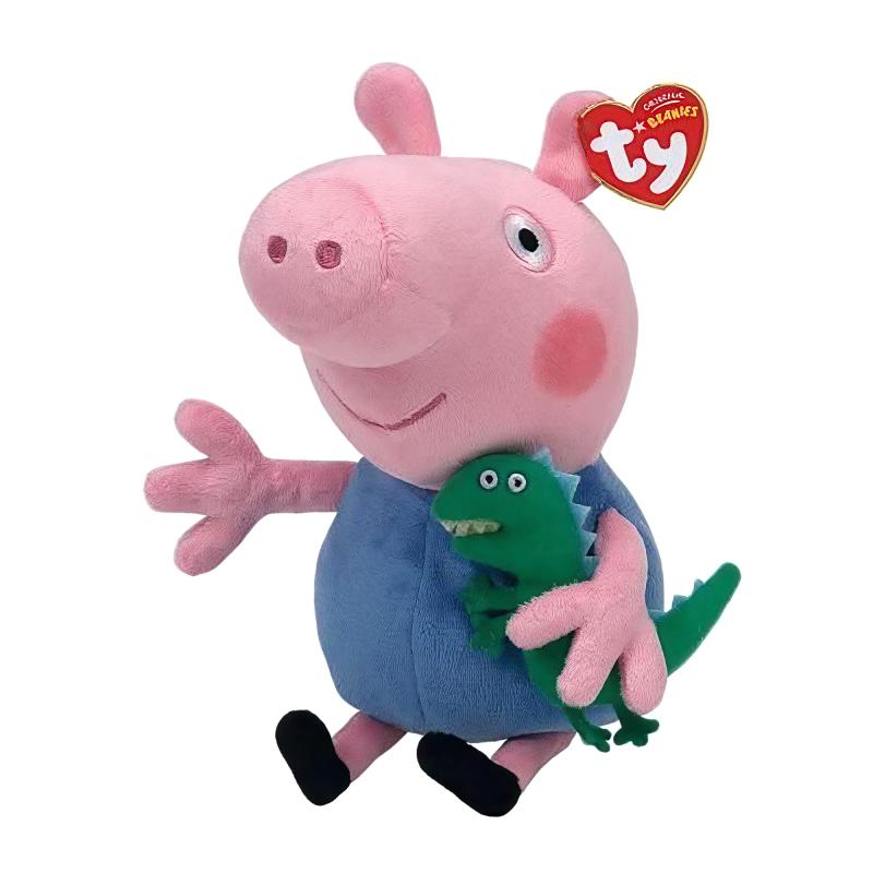 タイ ペッパピッグ ぬいぐるみ Mサイズ ジョージピッグ Ty Peppa Pig 46130本体サイズ: 約 幅 10cm x 高さ 15cm x 奥行 10cm