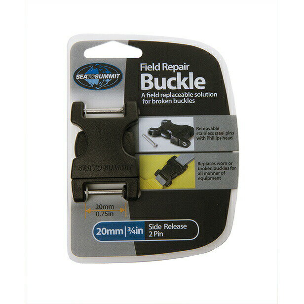 シートゥサミット商品のみならず破損や劣化したバックルを、簡単スピーディーに交換できます。サイズ：5×3.3cm重量：13g金具幅：20mm