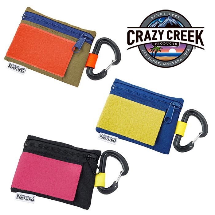 CRAZY CREEK クレイジークリーク ループ パスワレット は個性的なデザインと実用性を兼ね備えたカラビナ付きのパスケースです。タクティカルライクな面テープをクレイジークリークらしくポップでカラフルにしたパスケースは、カラフルな面テー...