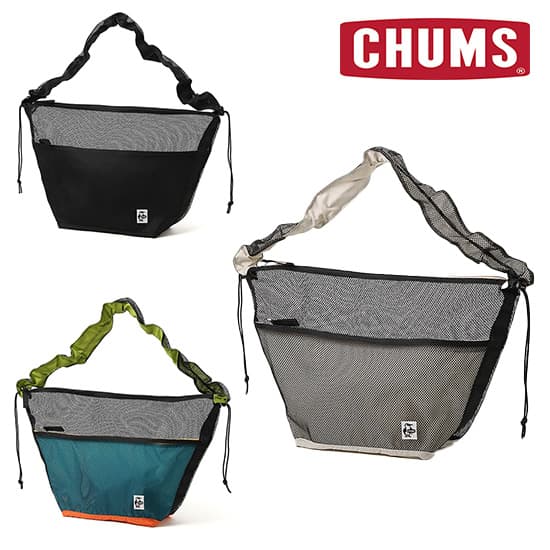 メッシュ アウトドア 海 川 プールくしゅっとしたギャザーショルダーがアクセント、水辺のアクティビティやアウトドアで活躍するメッシュ素材のショルダーバッグポリエステルメッシュ素材をボディに使用。水はけが良く、何が入っているか一目瞭然のデザイ...