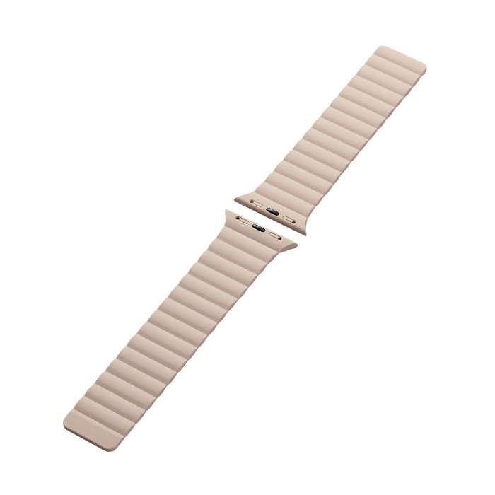 SEARCH WORD：アップルウォッチ バンド SE / Series 8 7 6 5 4 3 2 1 [ 41mm 40mm 38mm ] シリコン マグネット式 ベルト 耐衝撃 ベージュ エレコム アップルウォッチ バンド SE シリ...