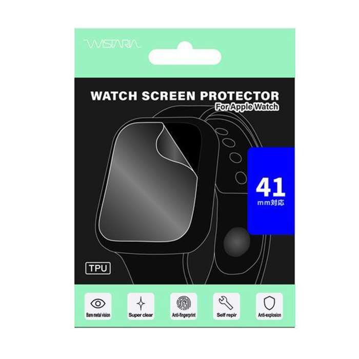 SEARCH WORD：Apple Watch アップルウォッチ 画面保護 画像保護 高透明 衝撃吸収 自己修復 液晶保護フィルム 画面保護フィルム フィルム ガイドフレーム付き 41mm対応 41mm 41ミリ 商品概要：Apple Wa...