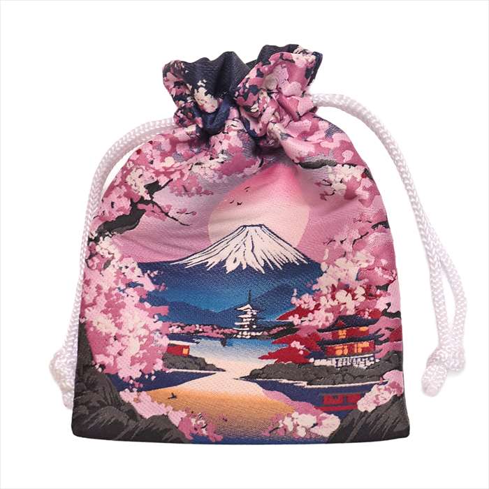 SEARCH WORD：織生地巾着 富士 巾着 きんちゃく袋 小物入れ 和小物 和柄 商品概要：織生地を使用した巾着です。裏地付きの厚手でしっかりとした本格的な作りとなっています。10cm×14cmの大きさで、小物入れにぴったり。日本らしさ...