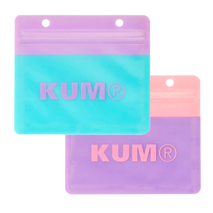 SEARCH WORD：KUM クム ジッパーバッグ レイメイ 藤井 レイメイ藤井 透明 ケース 小物 収納 持ち運び バインダー ポシェット トラベル用品 リップ M Mサイズ パステル パステルカラー かわいい 人気 SNS商品概要：か...